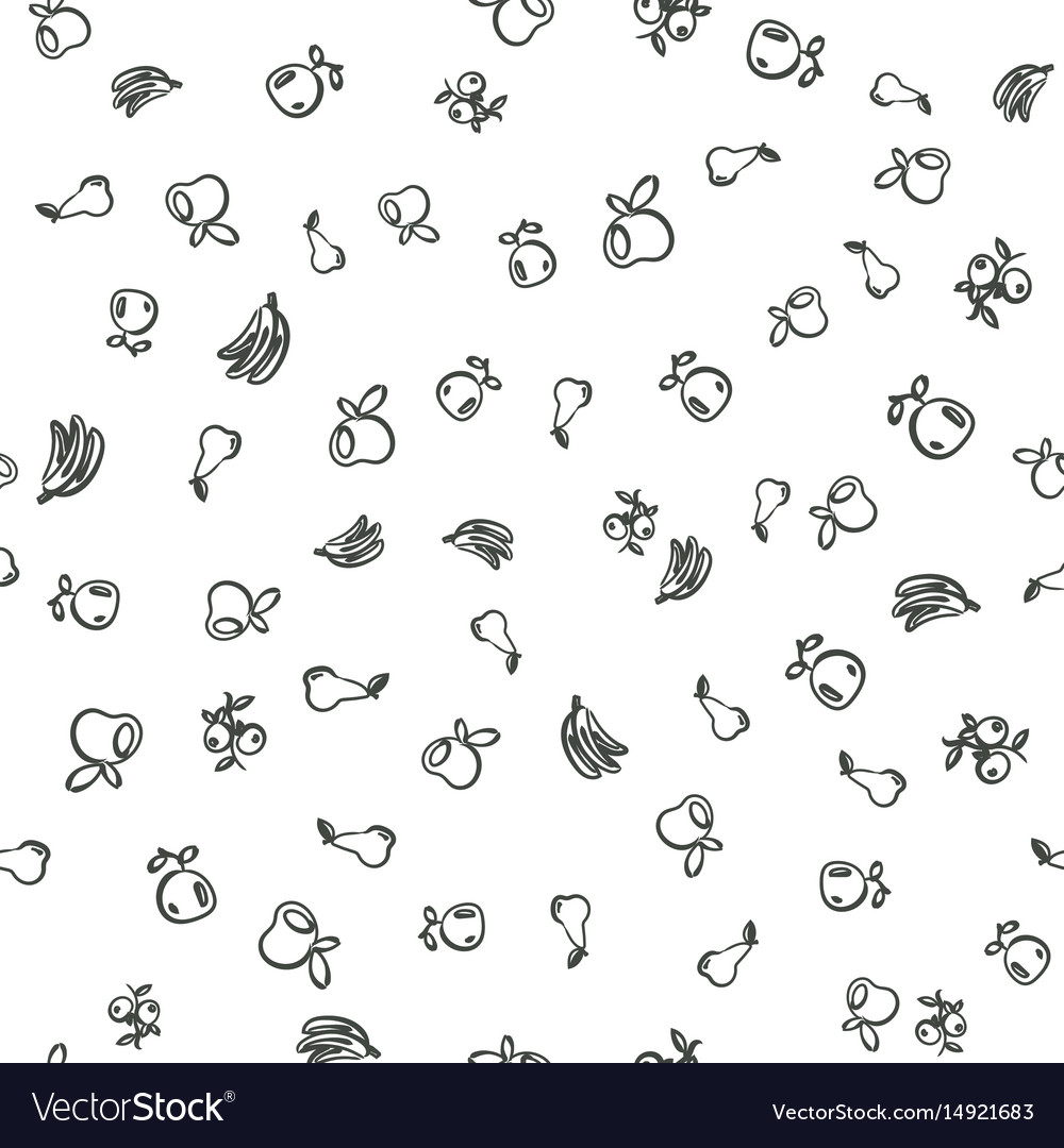 Seamless fruit pattern Royalty Free Vector Image