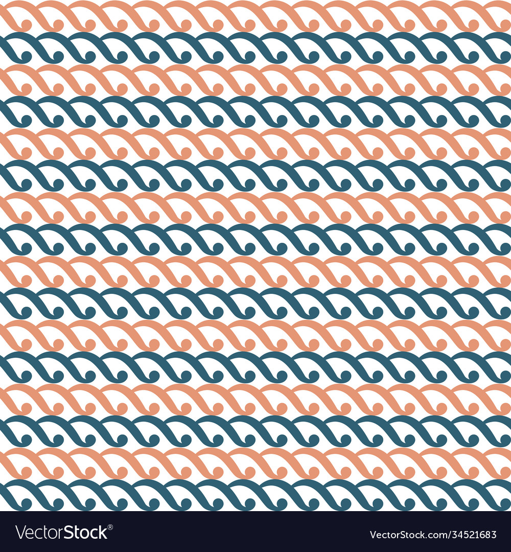Seamless geometric curl pattern waves Royalty Free Vector