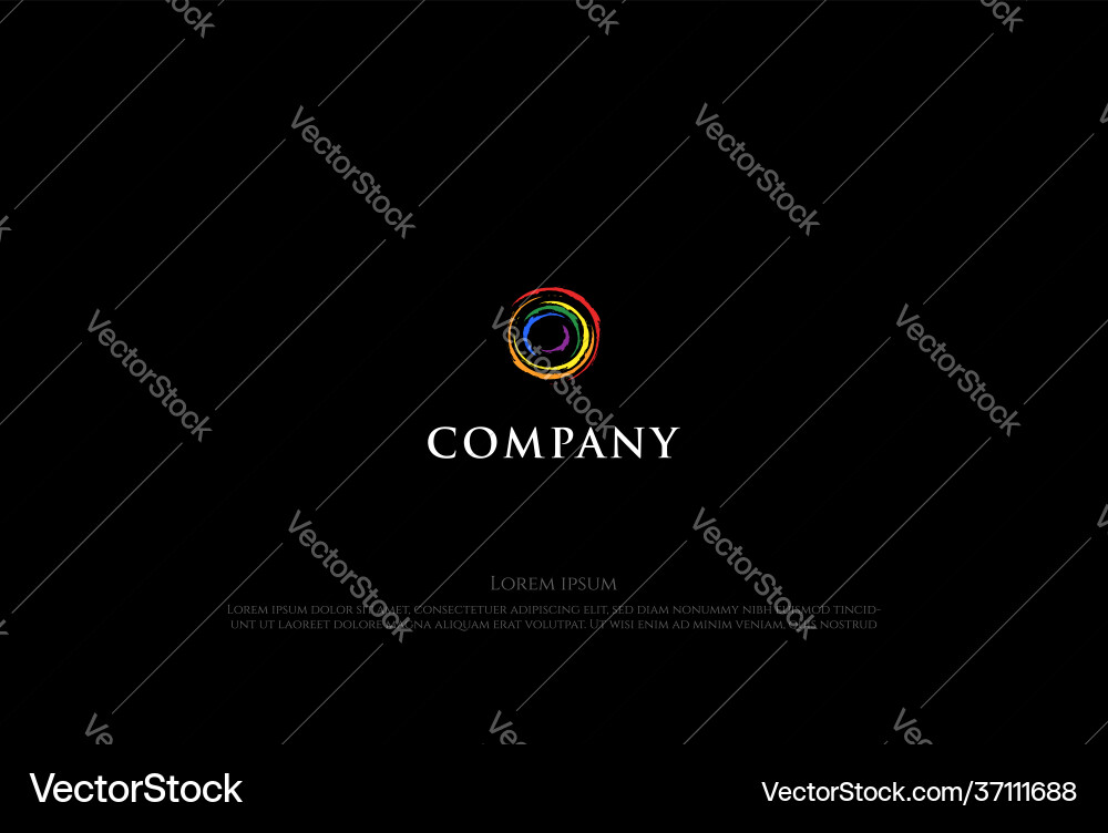 Abstract colorful circle paint splash logo design Vector Image