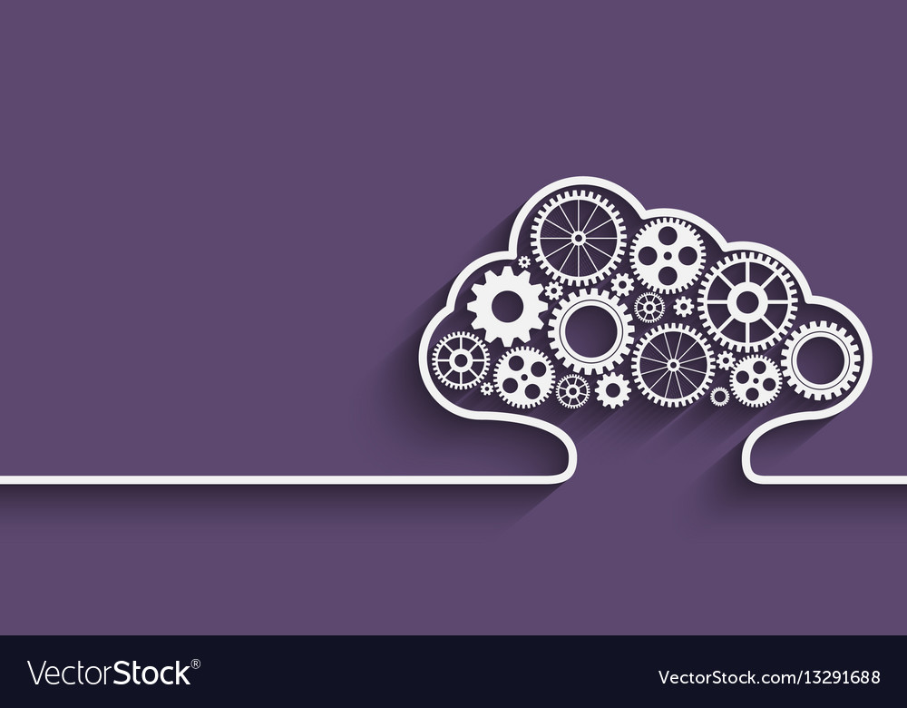 Cloud computing gears Royalty Free Vector Image