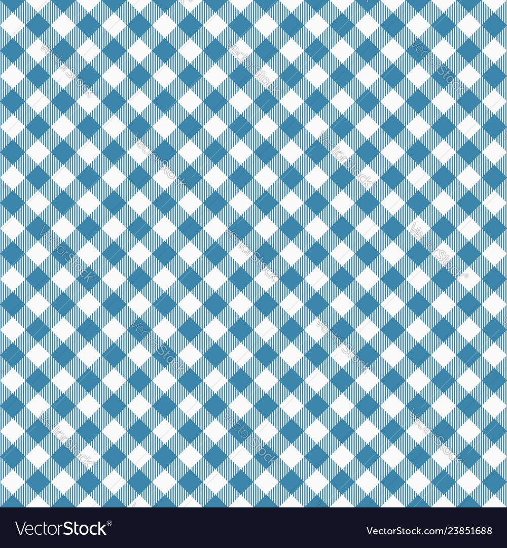 Gingham blue pattern Royalty Free Vector Image
