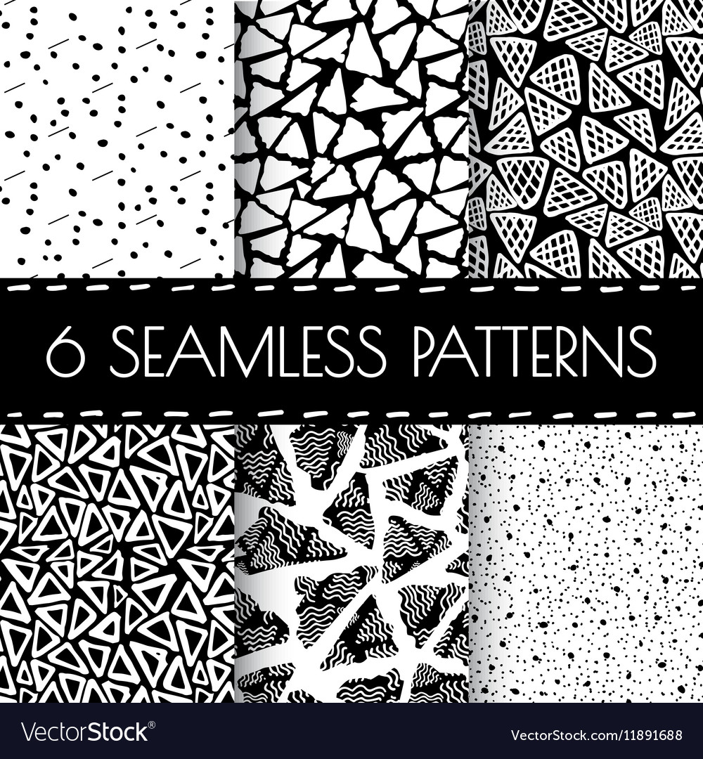 Hand drawn seamless triangle pattern Royalty Free Vector