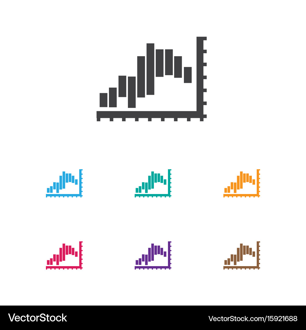 Of statistic symbol on report Royalty Free Vector Image