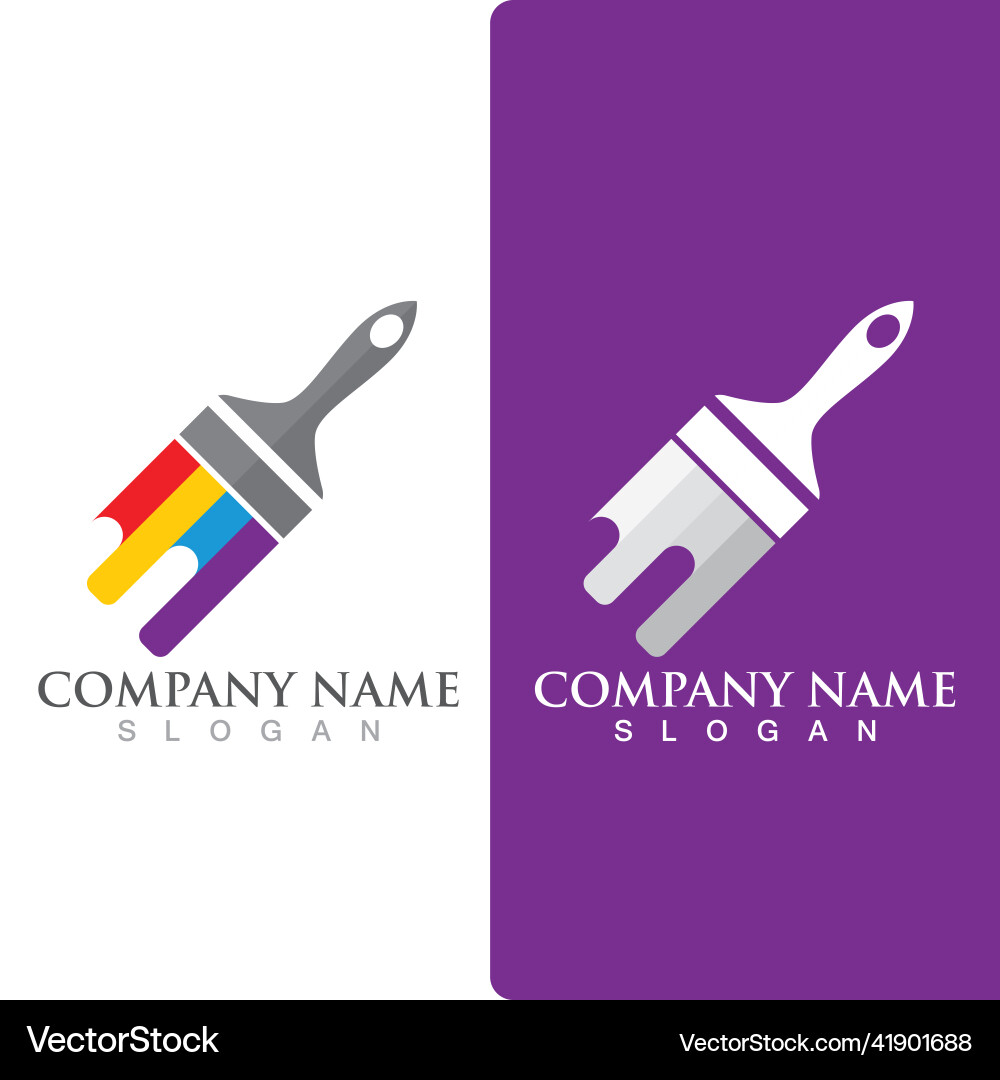 Pinsel-Logo und Symbol-Bild Lizenzfreies Vektorbild