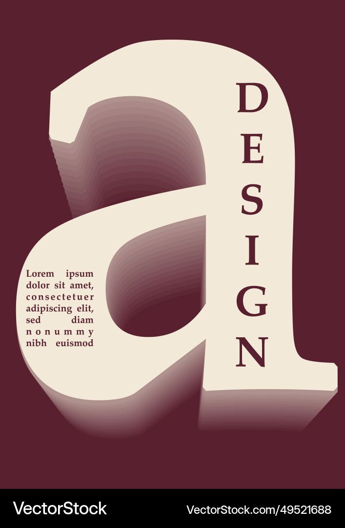 Poster with letter concept Royalty Free Vector Image