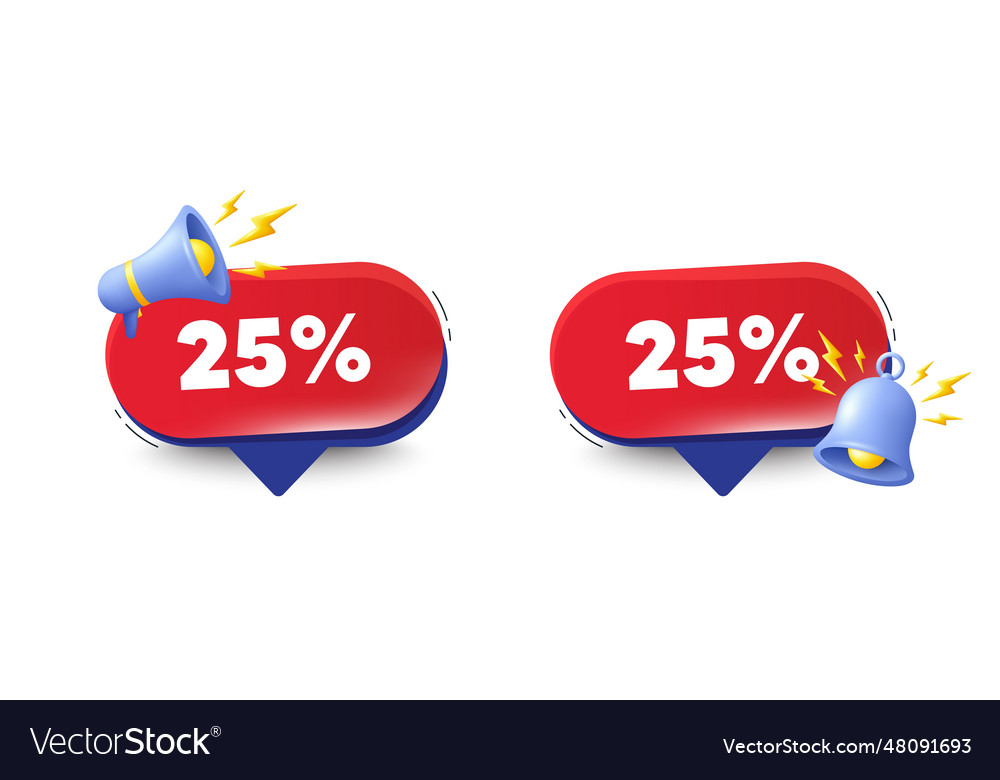 25 percent off sale discount offer price sign Vector Image