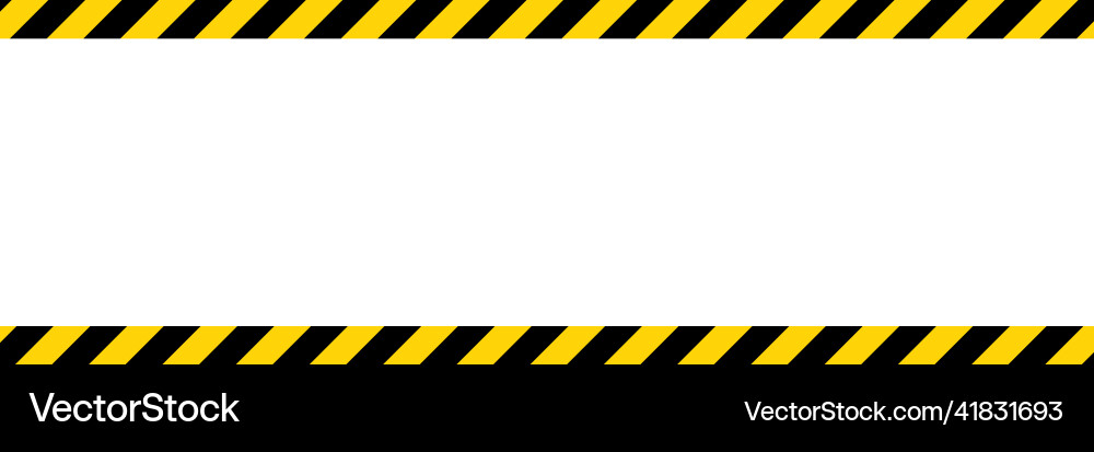 Black and yellow diagonal line striped blank Vector Image