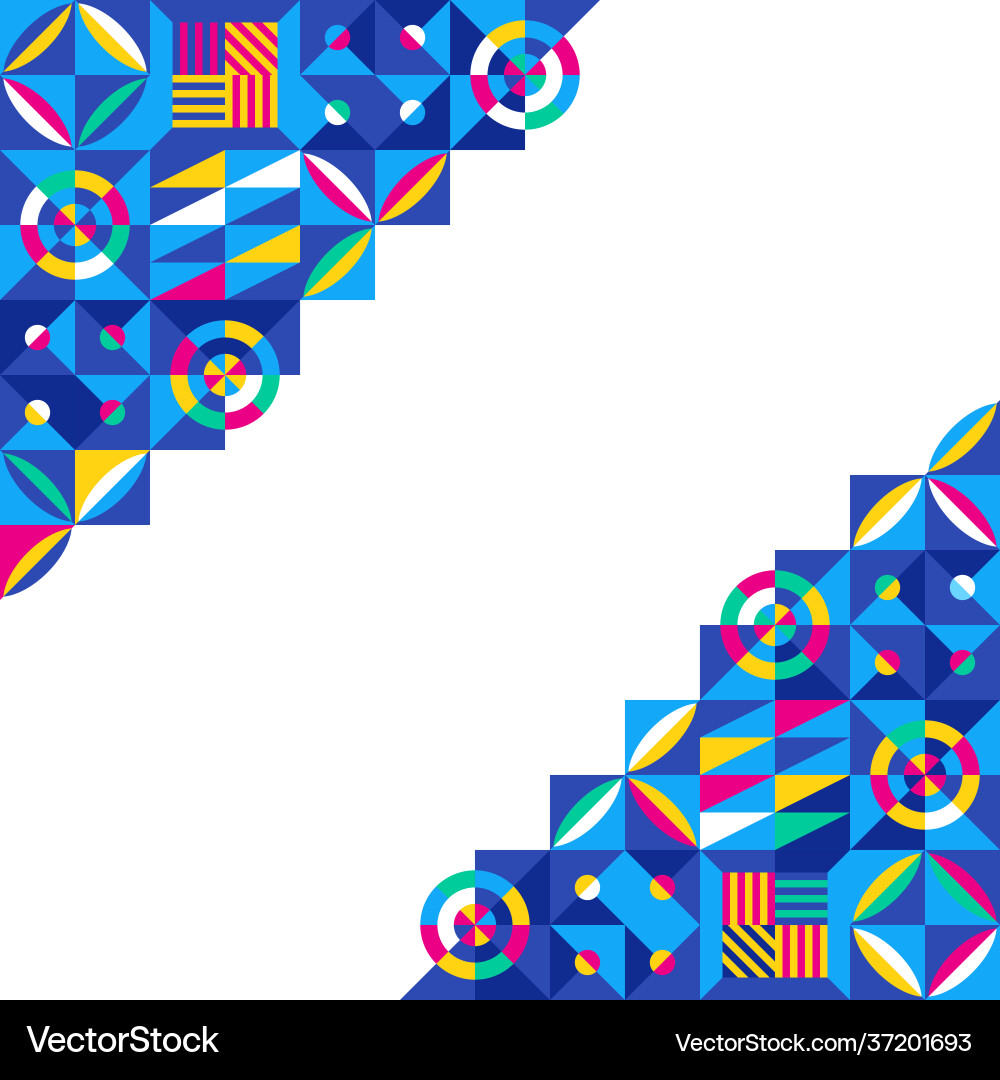 Colorful abstract geometric shapes background Vector Image