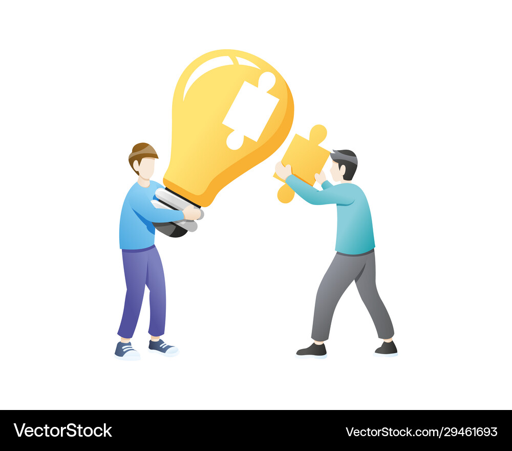 Creative collaboration for ideas or solutions Vector Image
