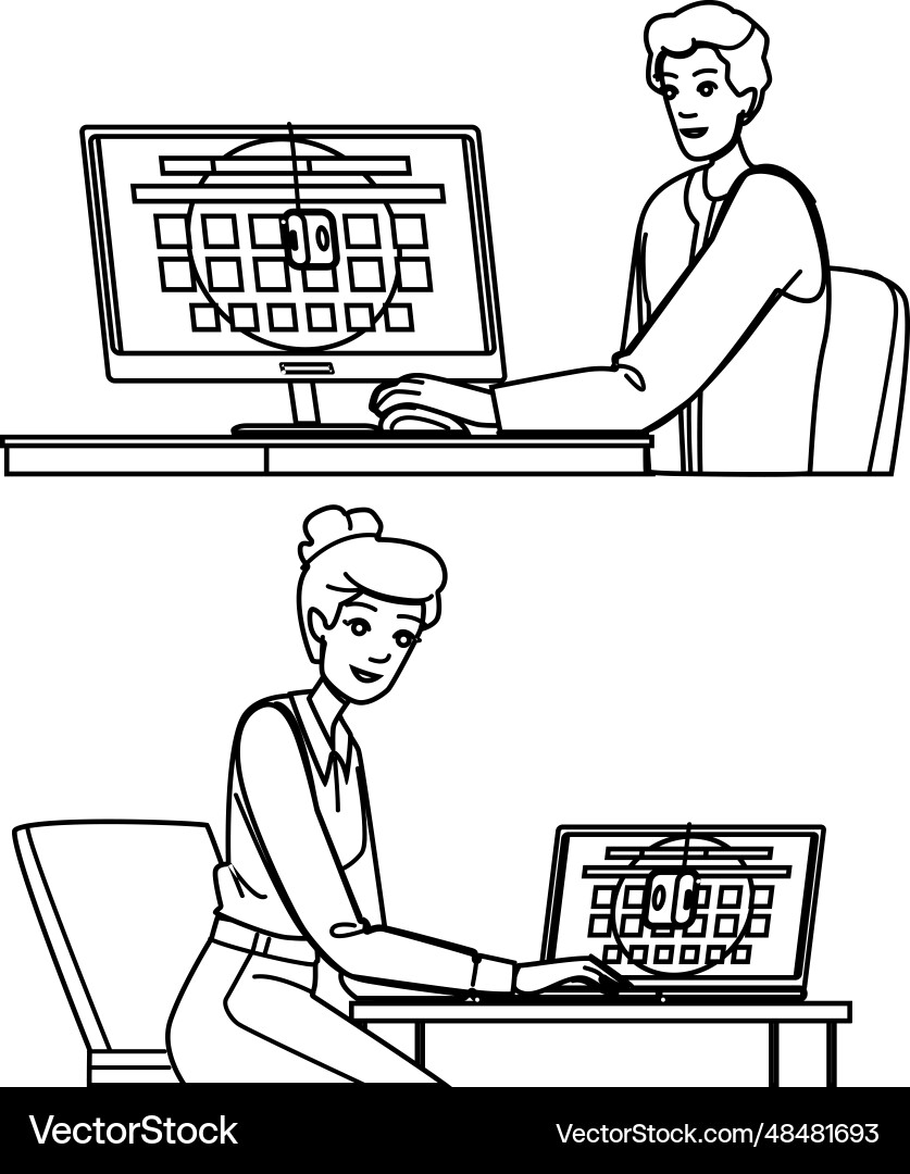 Digital calibrate monitor Royalty Free Vector Image