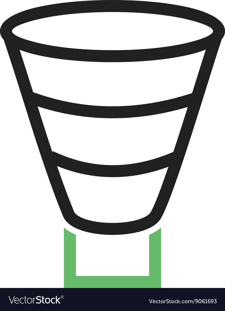 Funnel chart Royalty Free Vector Image - VectorStock