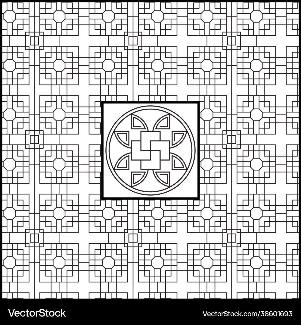 Geometric chinese background with traditional Vector Image