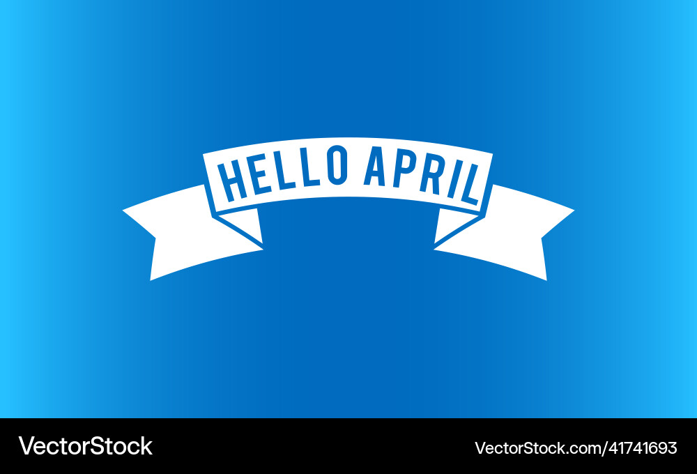 Hello april spring season template for banner Vector Image