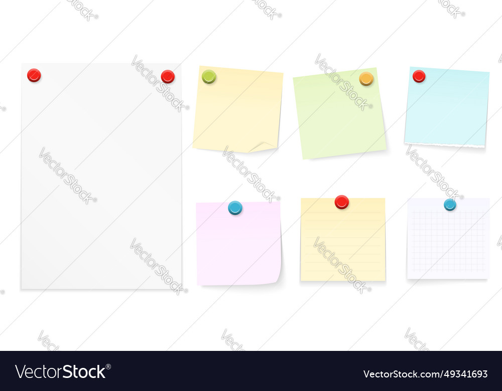 Paper notes Royalty Free Vector Image - VectorStock