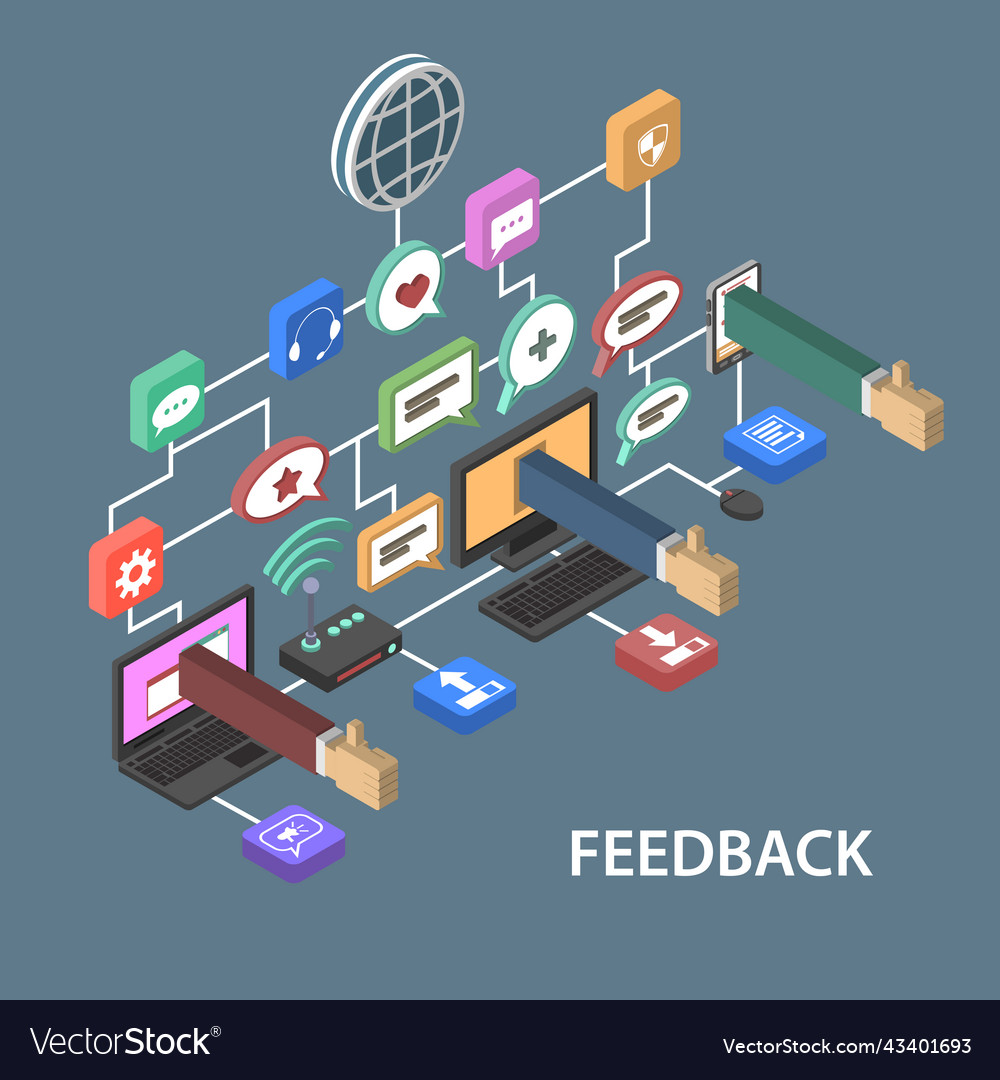 Support feedback concept Royalty Free Vector Image