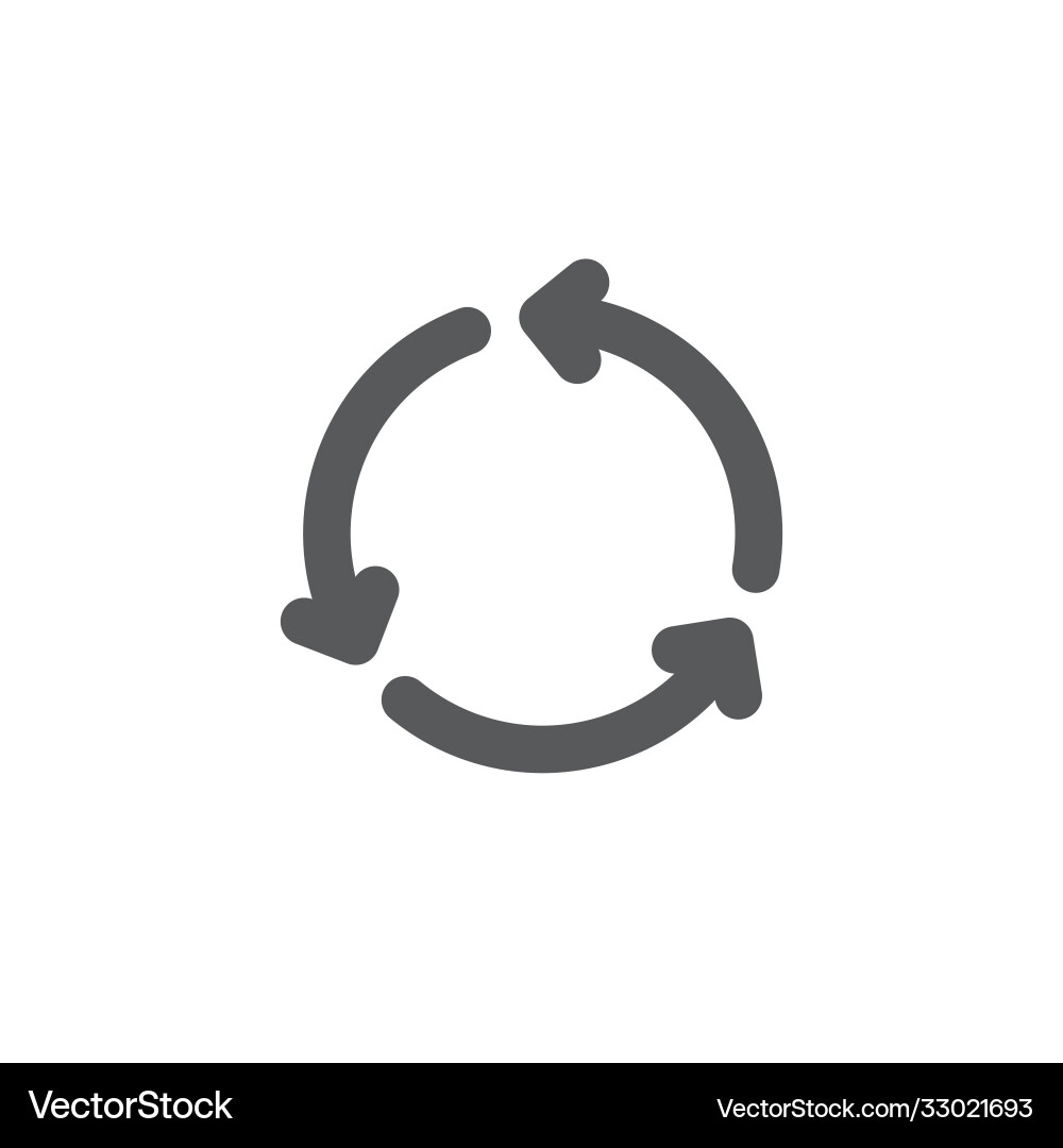 Three arrows cycle icon symbol isolated on white Vector Image