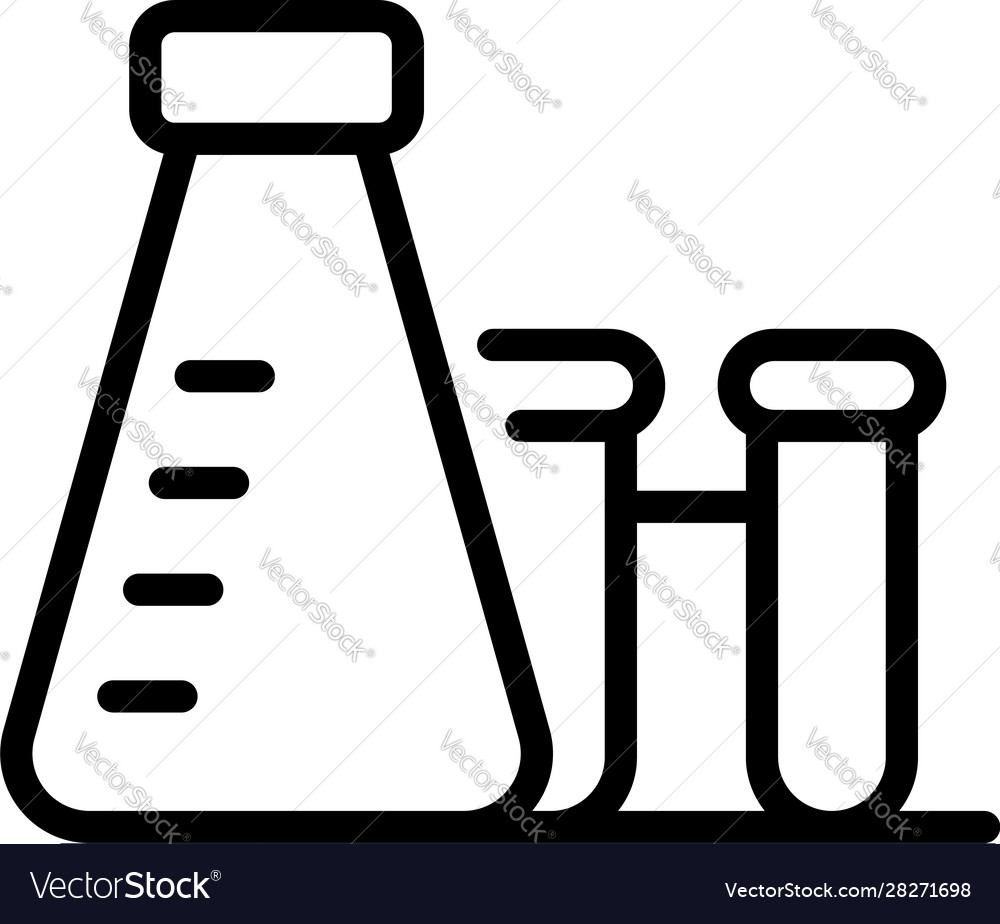 Chemical pots icon outline style Royalty Free Vector Image Chemical pots icon outline style Royalty Free Vector Image