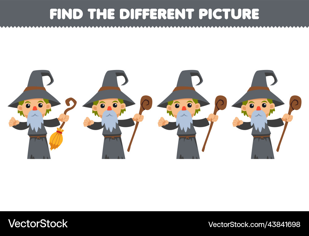 Education game for children find the different Vector Image