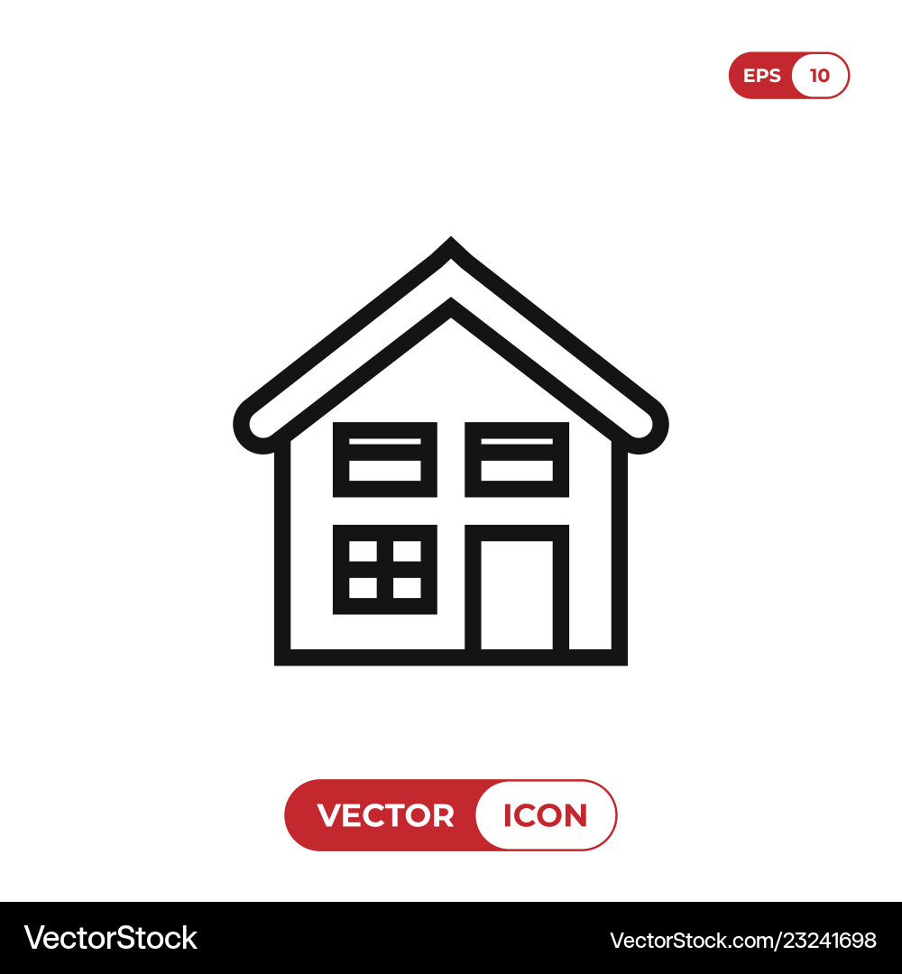 Home icon house symbol Royalty Free Vector Image