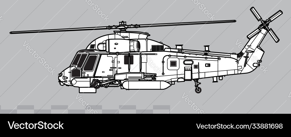Kaman sh-2g super seasprite Royalty Free Vector Image