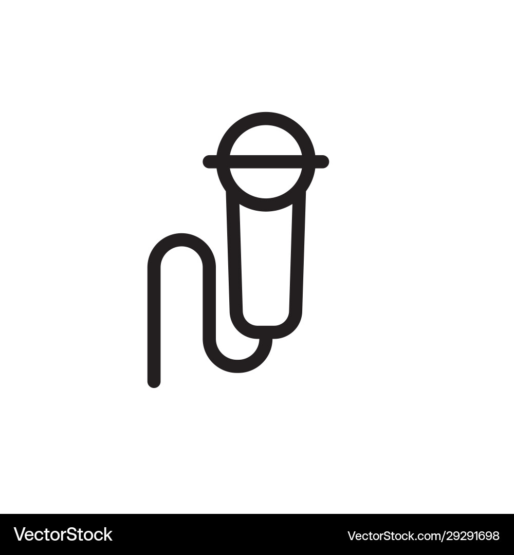 Microphone symbol related icon audio and music Vector Image