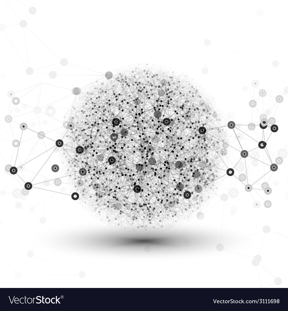 Molecule structure gray background for Royalty Free Vector