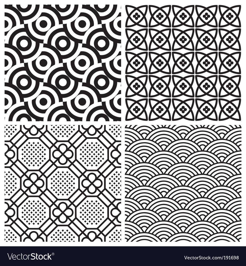 Pattern set Royalty Free Vector Image - VectorStock