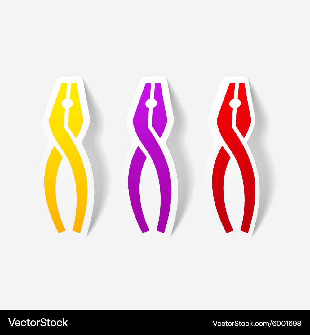 Realistic design element pliers Royalty Free Vector Image