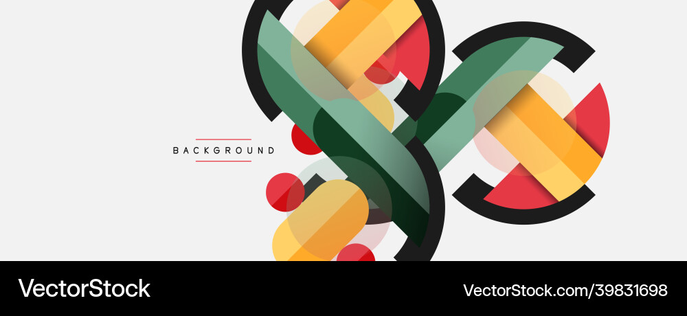 Round geometric shapes lines and circles Vector Image