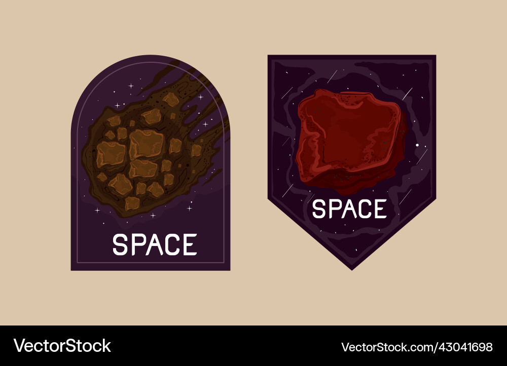 Space galaxy labels Royalty Free Vector Image - VectorStock