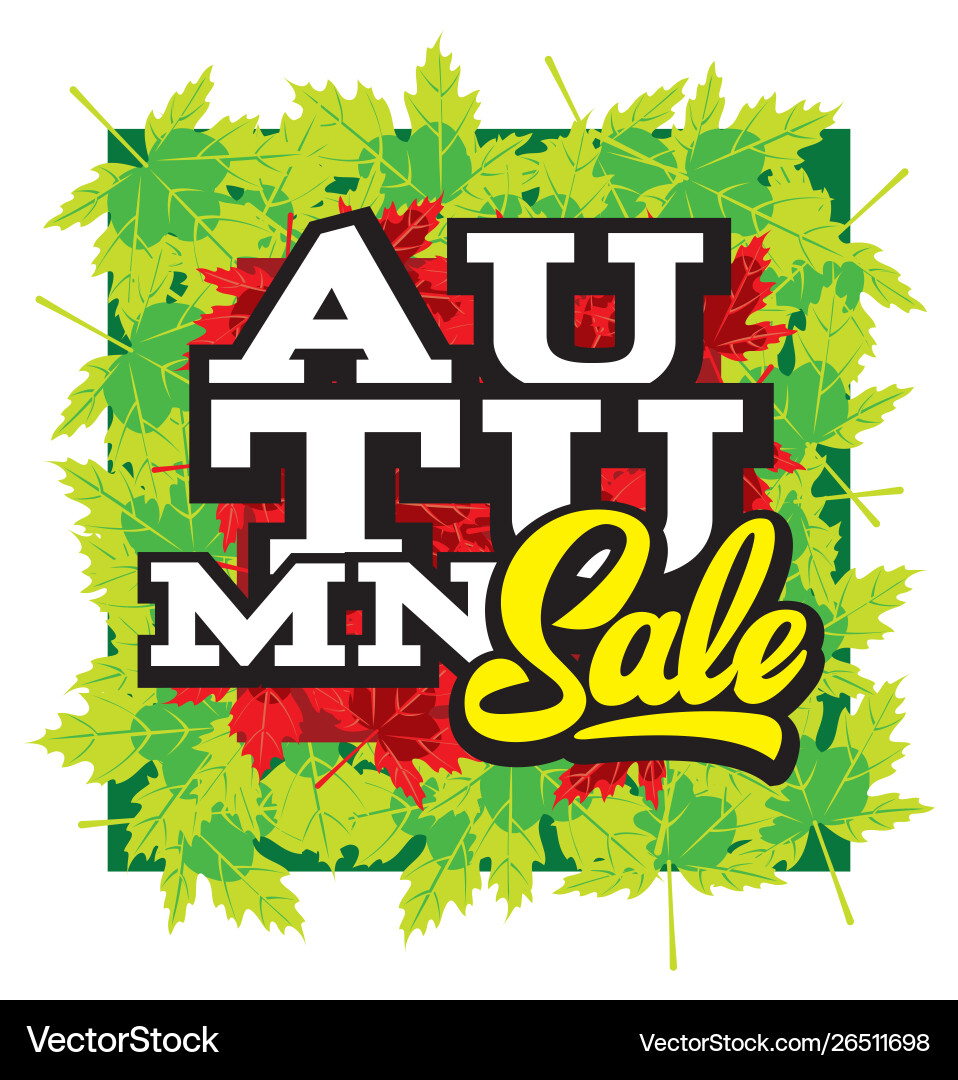 Template for design advertising on autumn Vector Image