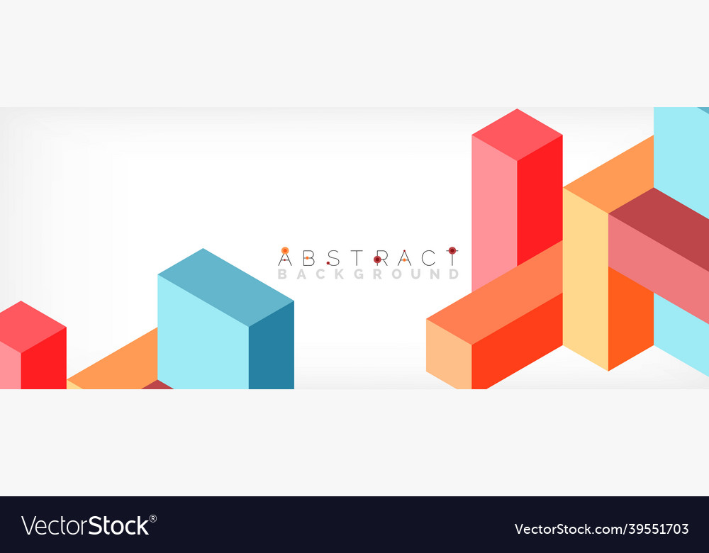 Abstract background 3d cubes cubic elements Vector Image