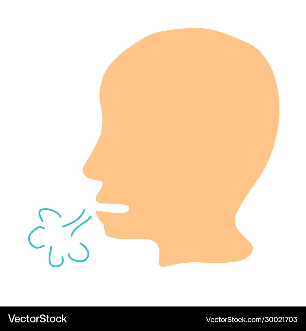 Cough symptom influenza allergies bronchitis Vector Image