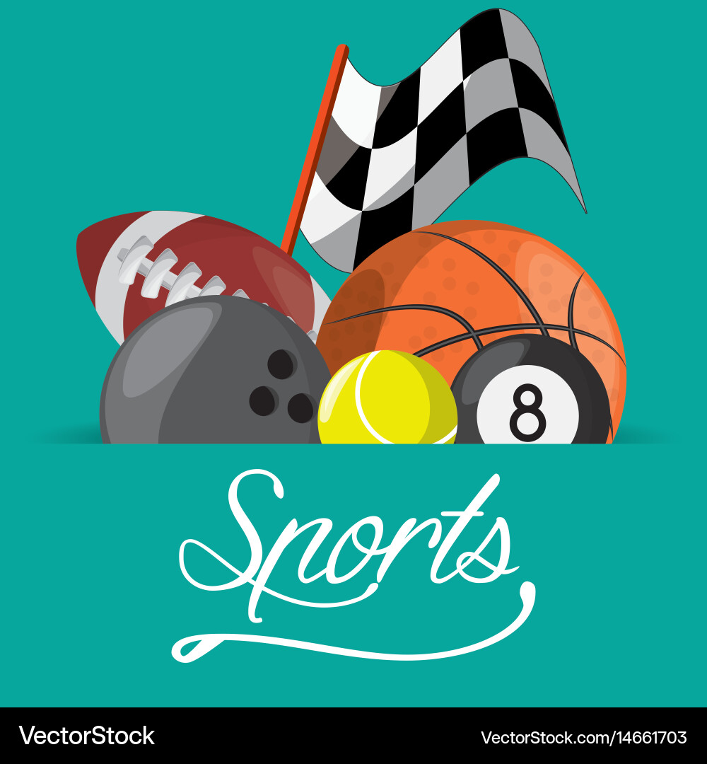 Different balls to sport game competition Vector Image