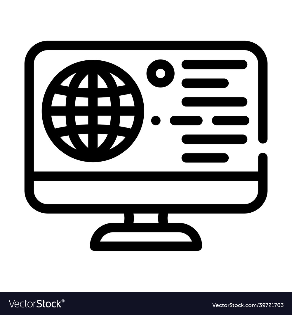 Internet global network line icon Royalty Free Vector Image Internet global network line icon Royalty Free Vector Image