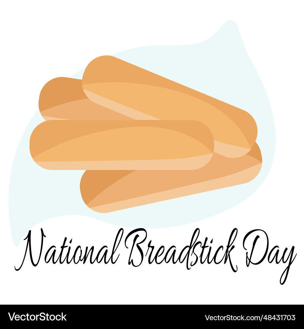 National breadstick day idea for a poster Vector Image