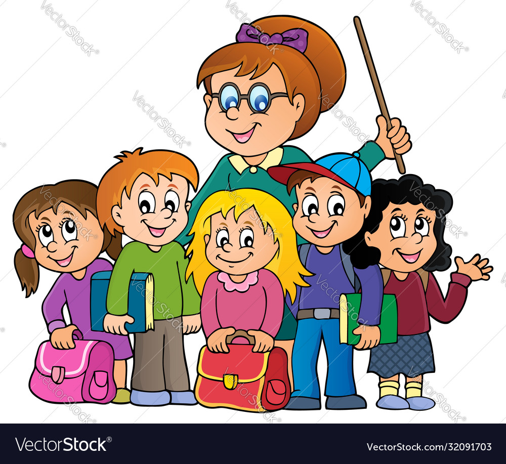 School class theme image 1 Royalty Free Vector Image