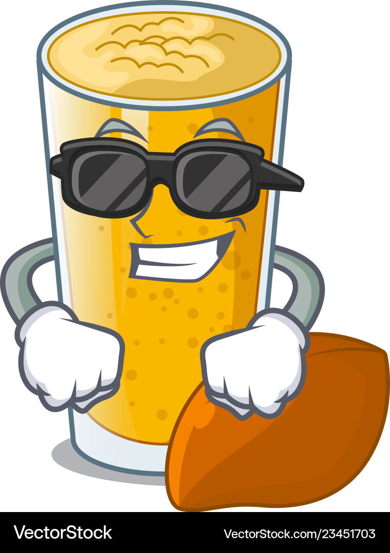 Super cool lassi mango in a cartoon bottle Vector Image