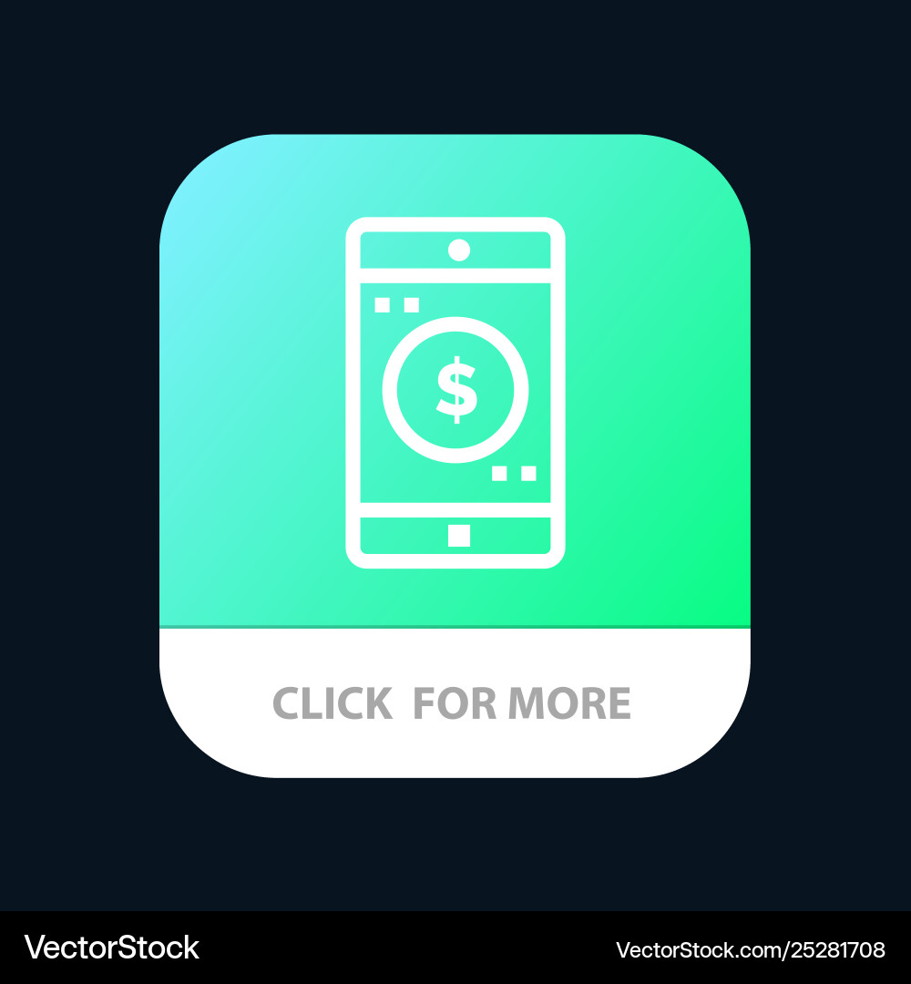 Application mobile dollar Royalty Free Vector Image