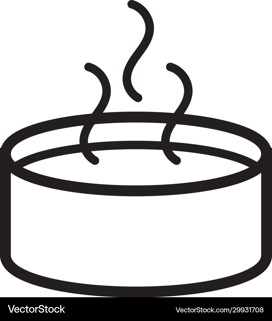 Cream pot scent spa line style Royalty Free Vector Image