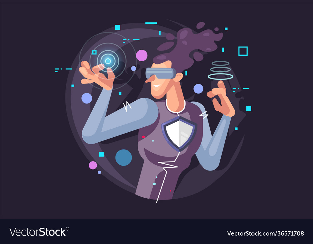 Creative virtual reality Royalty Free Vector Image