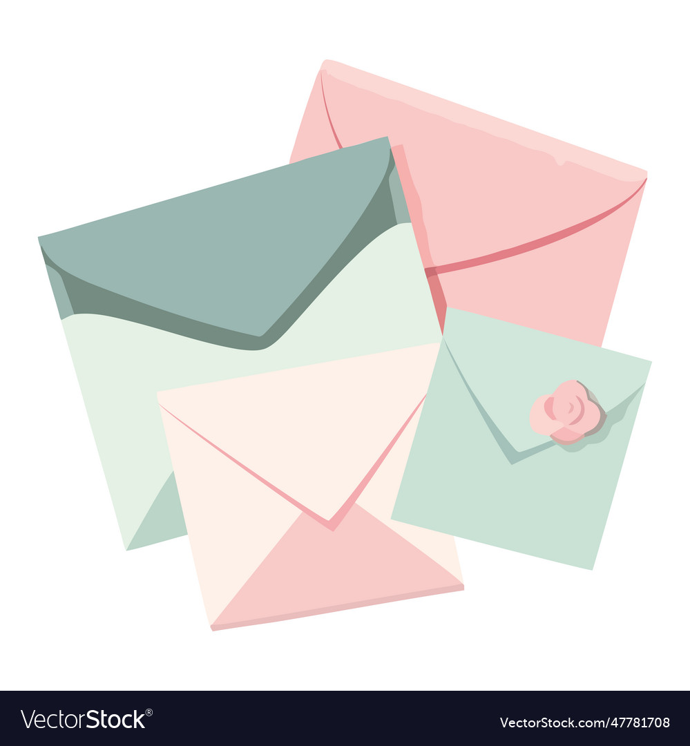 Envelopes bundle design Royalty Free Vector Image