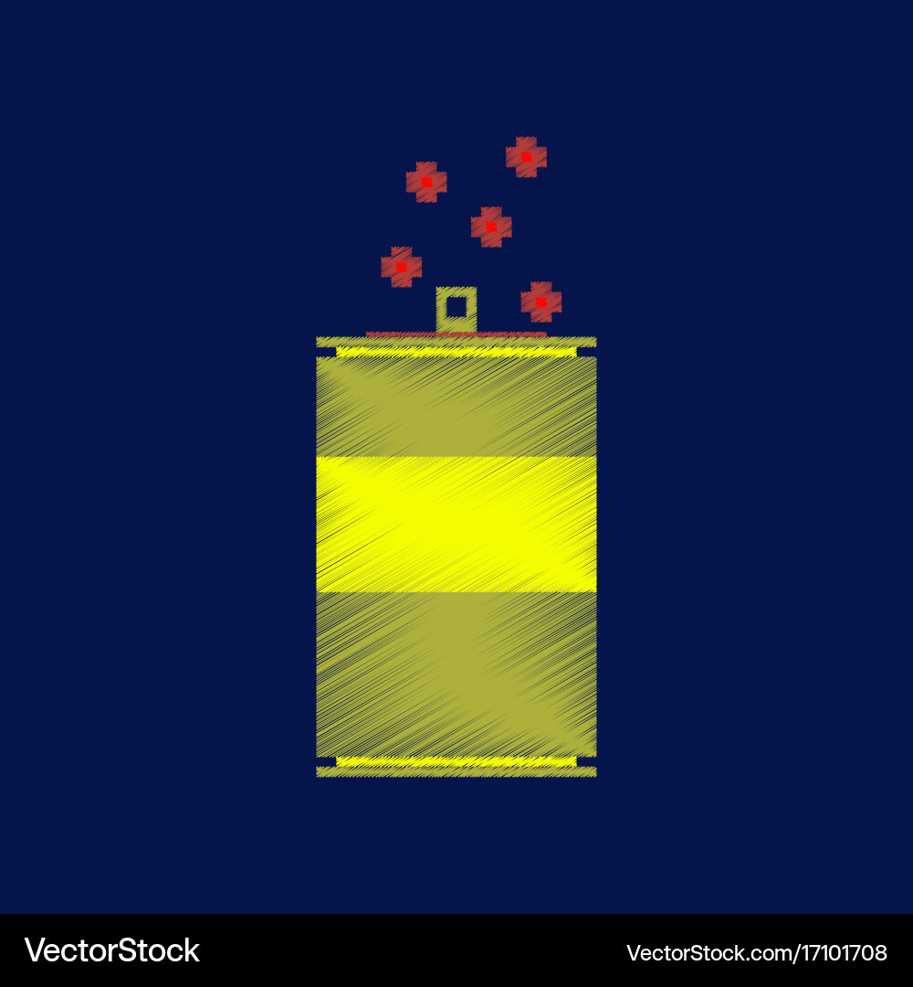 Flat shading style icon pixel can of soda Vector Image