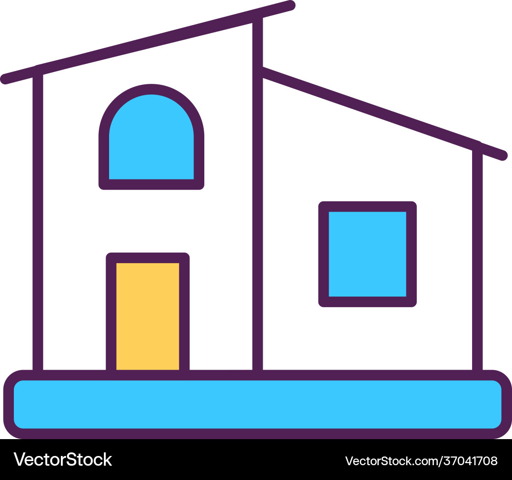 Home rgb color icon Royalty Free Vector Image - VectorStock