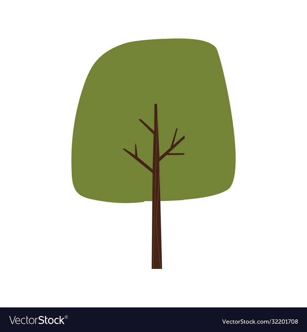 Isolated colored tree icon Royalty Free Vector Image