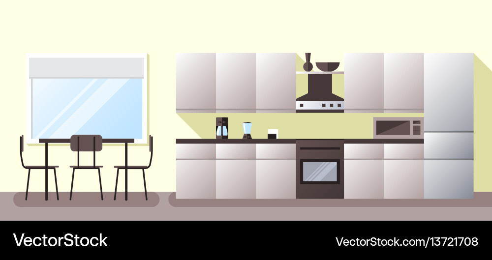 Kitchen and dining room Royalty Free Vector Image
