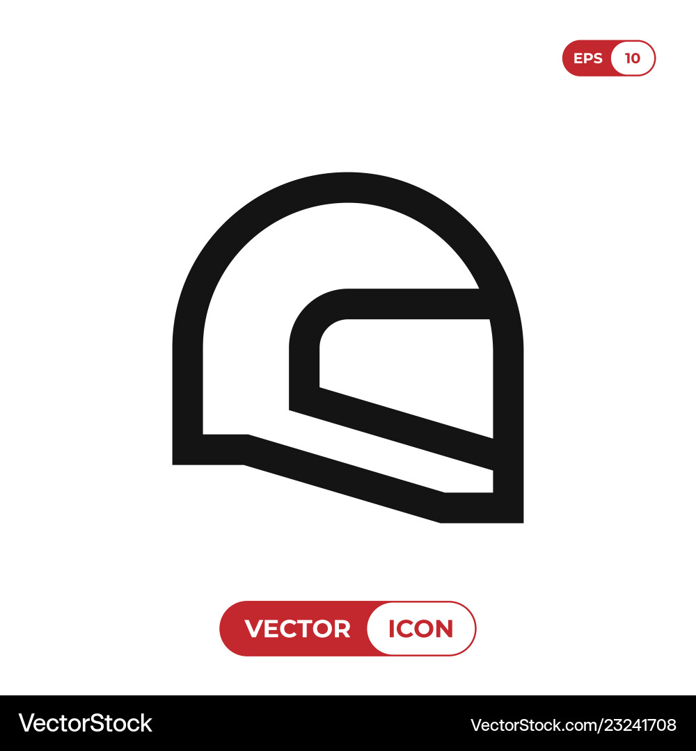 Racing helmet icon motorcycle symbol Royalty Free Vector