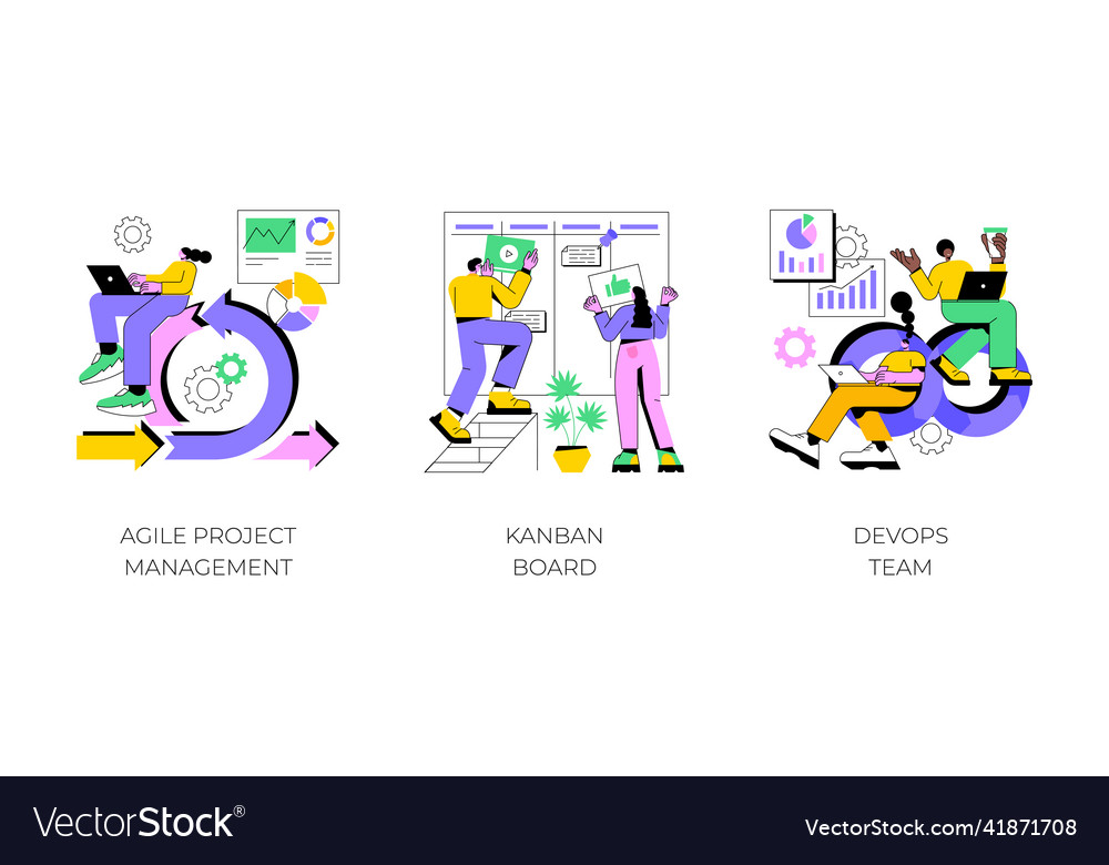 Software development company abstract concept Vector Image
