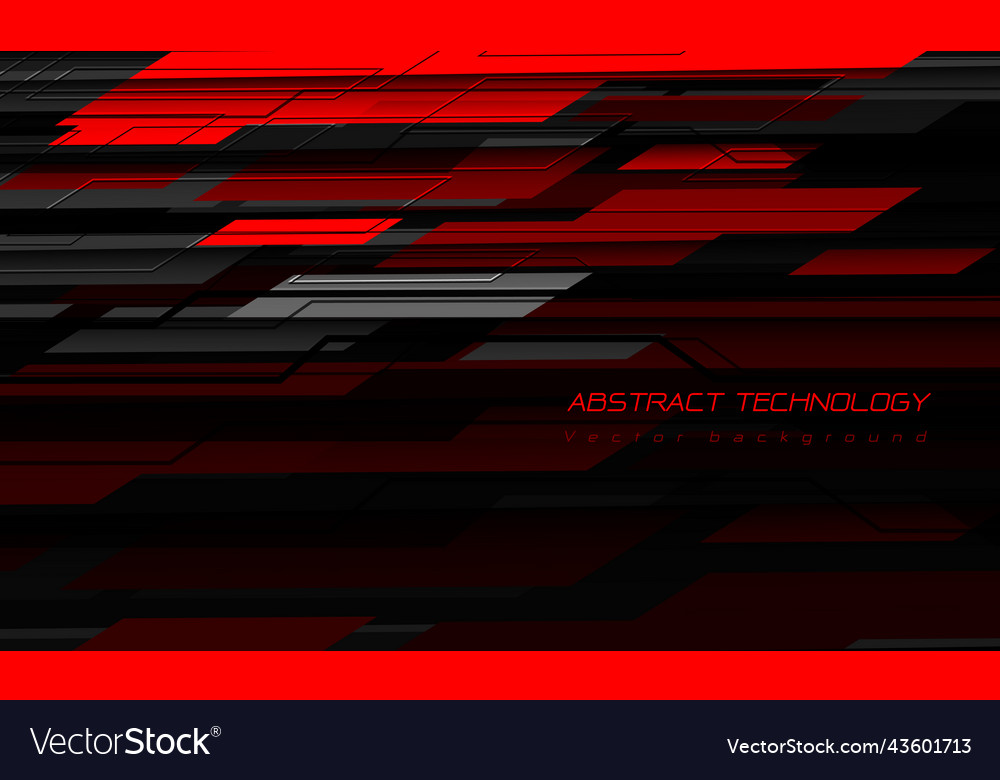 Abstract technology red grey circuit cyber Vector Image