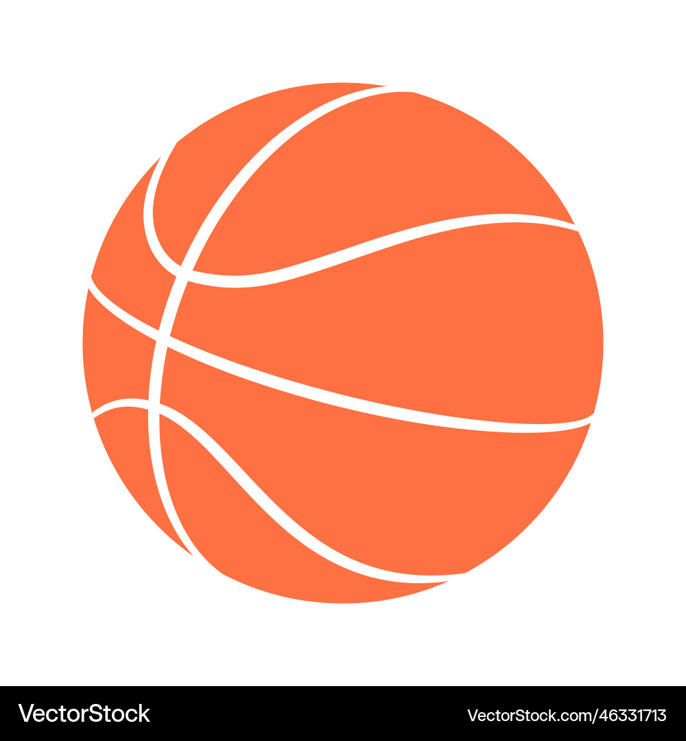 Basketball ball icon on white background Vector Image